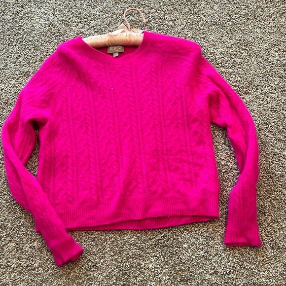 J. Crew | Sweaters | J Crew Hot Pink Cashmere Sweater | Poshmark